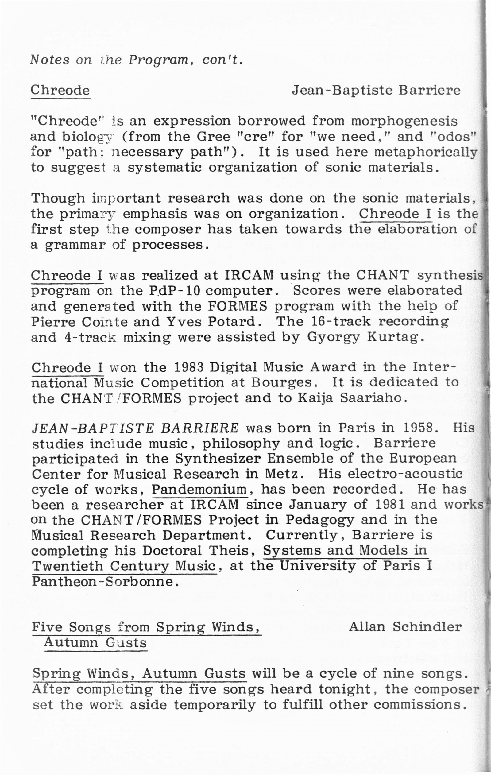 1983 ICMC Concert I program, page 06 – Sibley Music Library