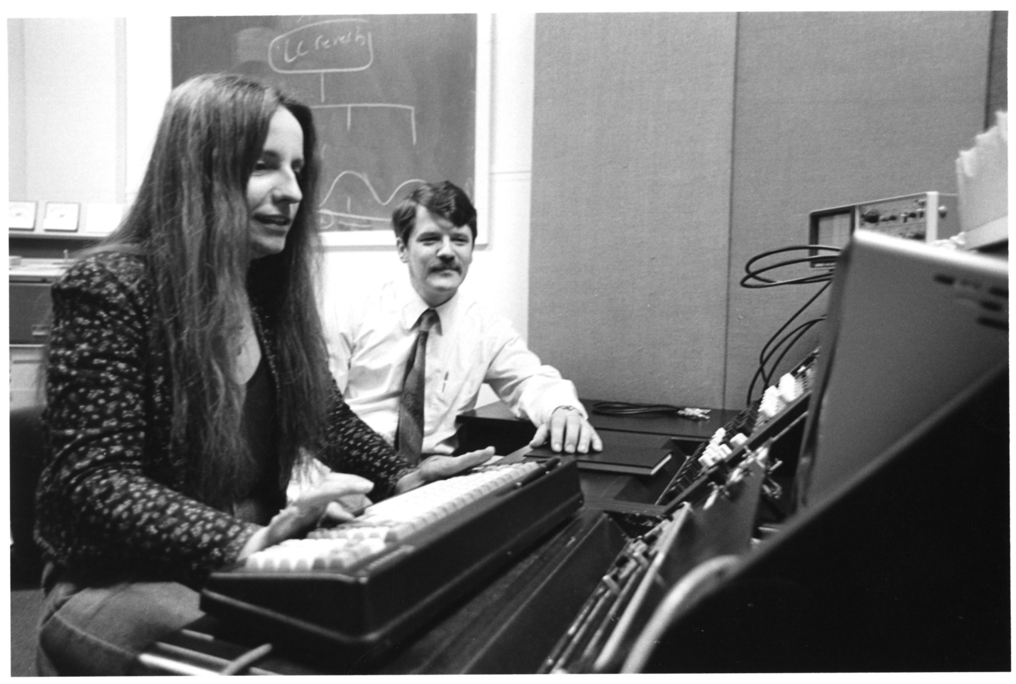 Allan Schindler with student in ECMC (April 1984) – Sibley Music Library