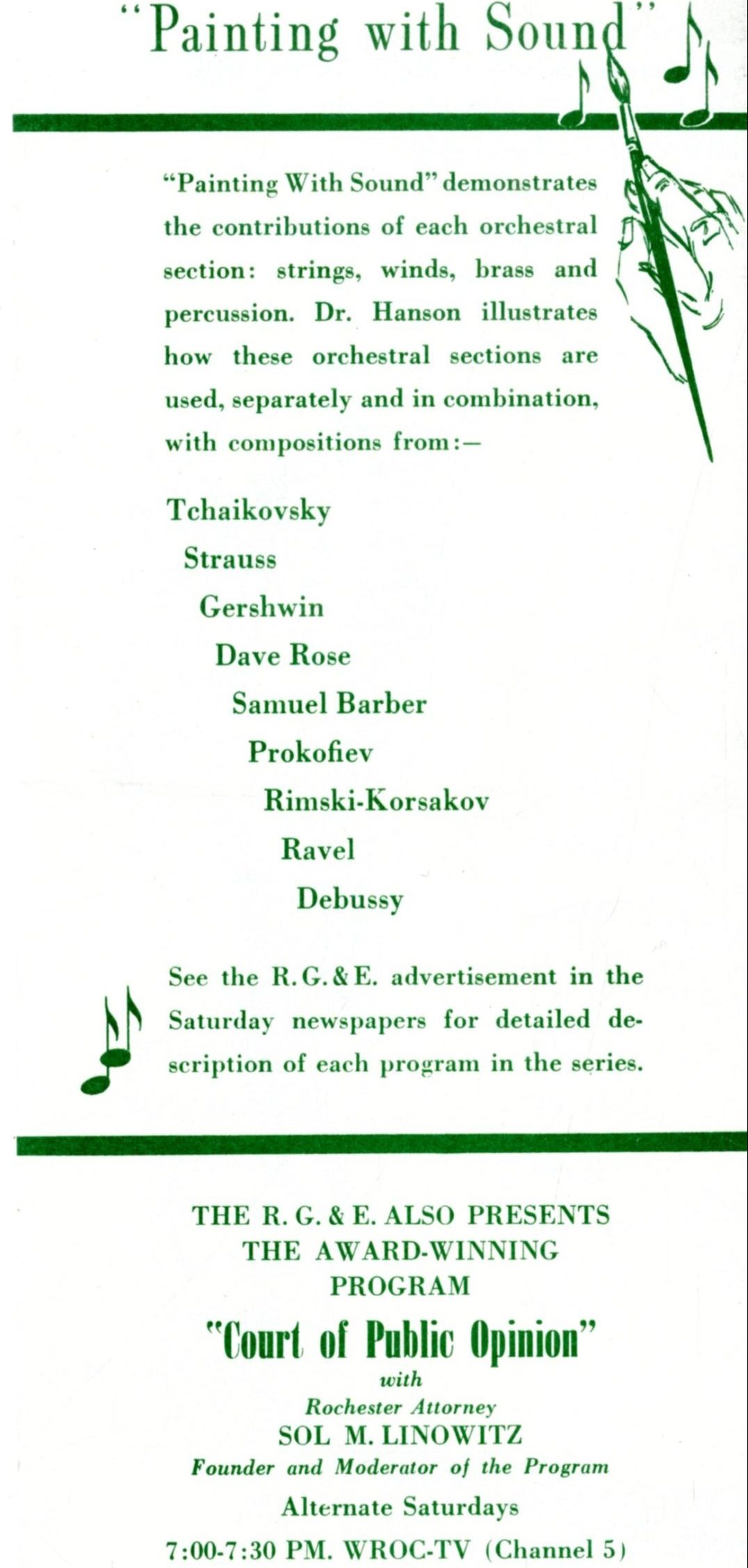 Oct 10th – 16th: “Painting with Sound” makes its debut on Rochester TV ...