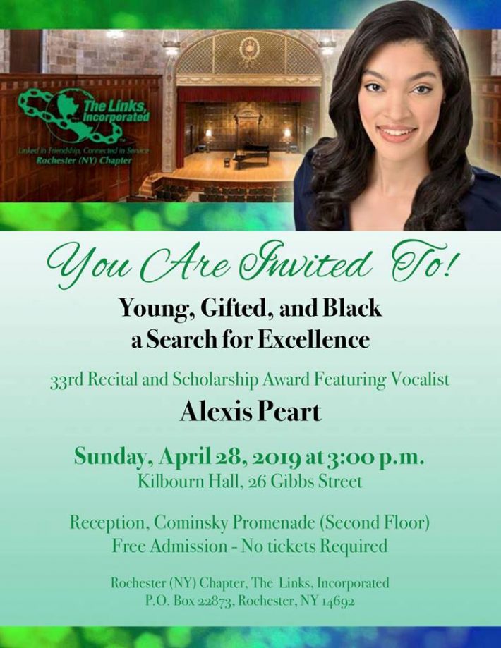 Really at home singing: Links Scholarship recipient Alexis Peart ...